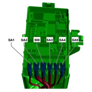 Fuse box diagram Volkswagen Tiguan 2G relay with assignment and locations