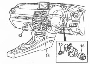 Fuse box diagram Mazda Demio DY (Verisa) realy with assignment and location