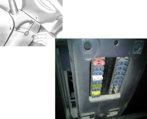 Fuse box diagram Mercedes Vito W638 and relay with assignment and location