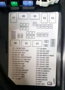 Fuse box diagram GMC Sierra 5G relay with assignment and location