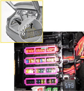 Fuse box diagram Porsche Cayenne (2018 - 2025) assignment location photo