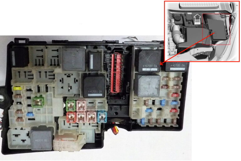 Ford Transit Connect Tourneo 2013 - 2018 relay with assignment and location