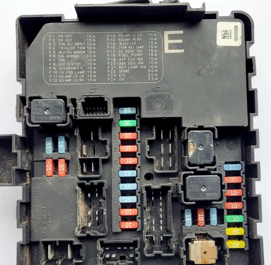 Fuse Box Diagram Suzuki Equator and relay with assignment and location